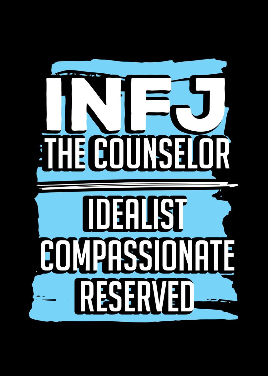 'INFJ Introverted' Poster, picture, metal print, paint by kritich ...