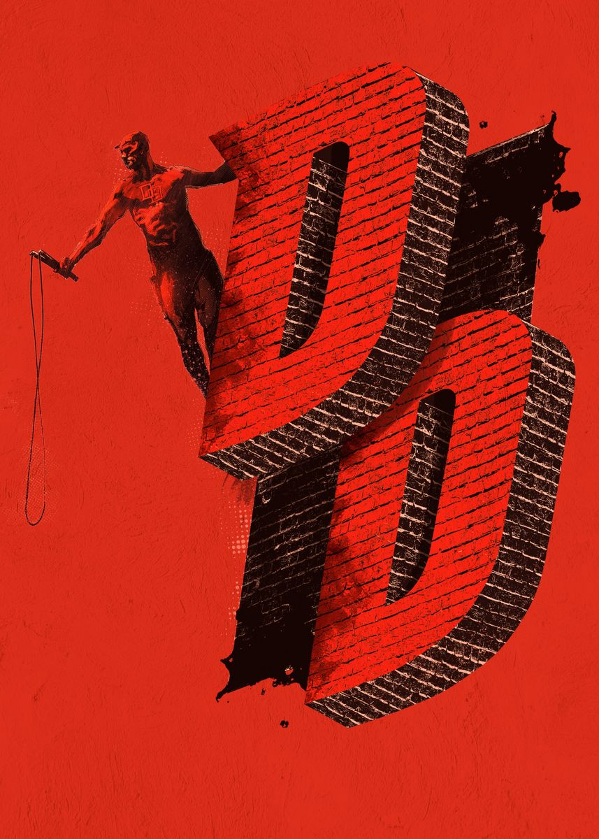 'Red DD' Poster, picture, metal print, paint by Marvel | Displate