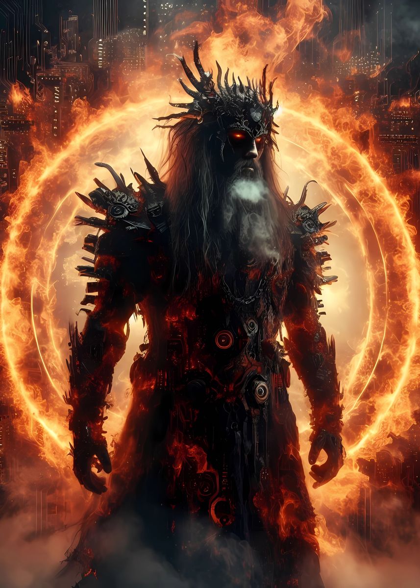 'King of Fire' Poster, picture, metal print, paint by iridak Kadiri ...