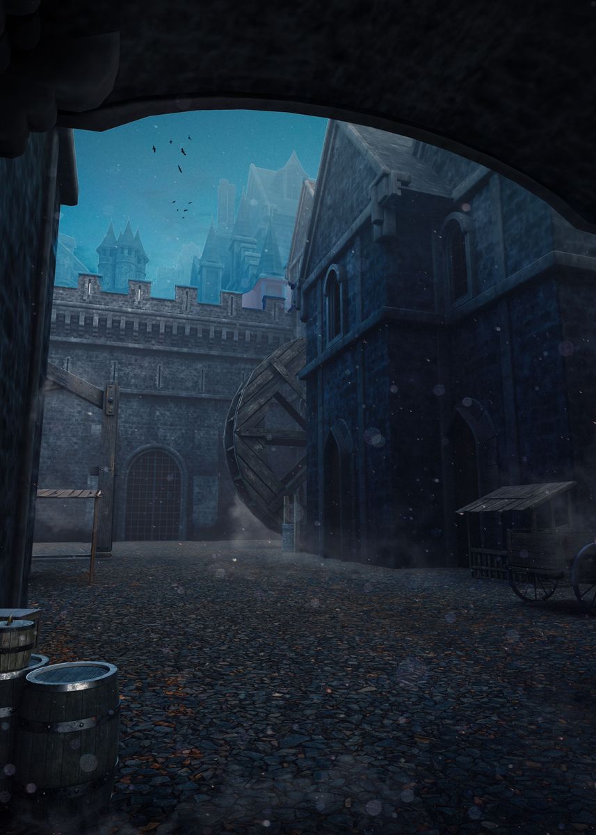 'The Medieval Town' Poster, picture, metal print, paint by Shaheen Khan ...