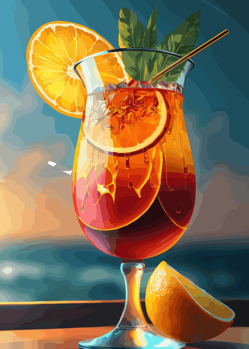'Cocktail Colorful' Poster, picture, metal print, paint by Small X ...