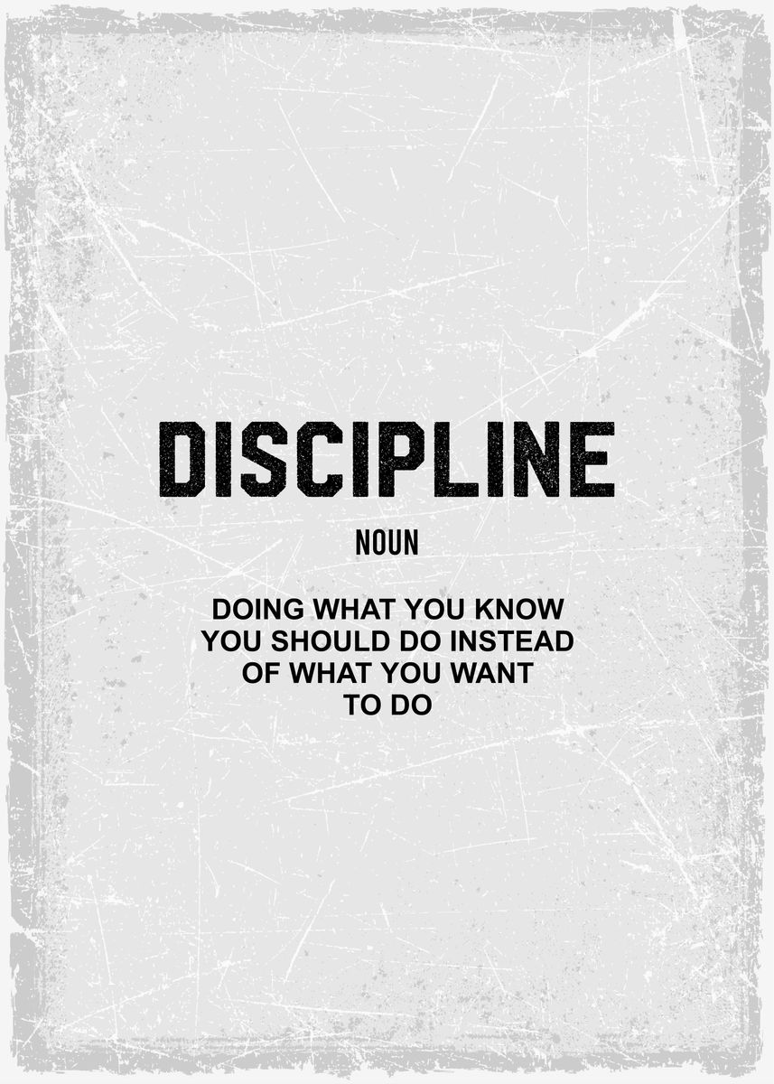 'discipline' Poster, picture, metal print, paint by Bestselling cool ...
