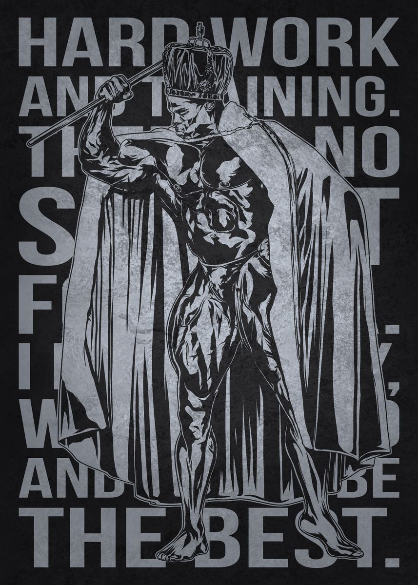 'Hard Work Training Ronnie' Poster, picture, metal print, paint by CHAN ...