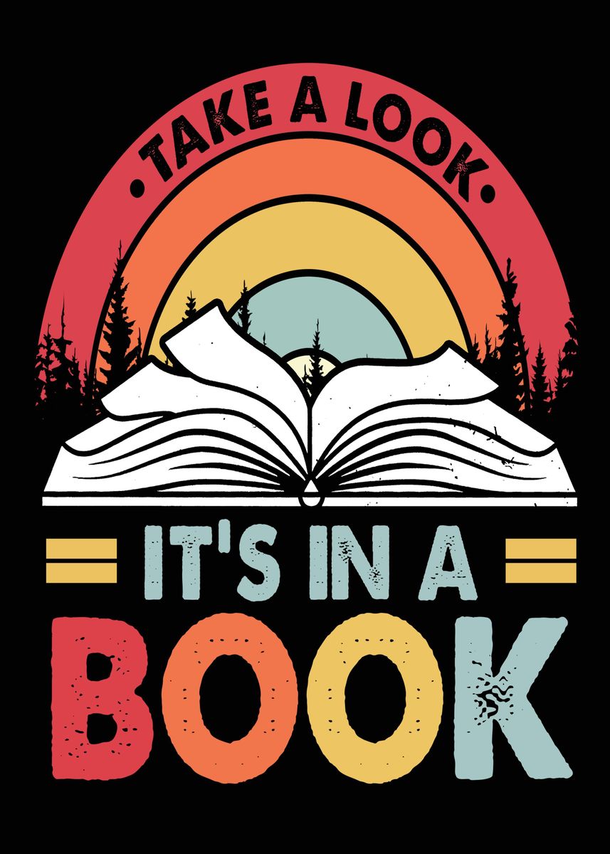 'Take a look its in a book' Poster, picture, metal print, paint by KING ...