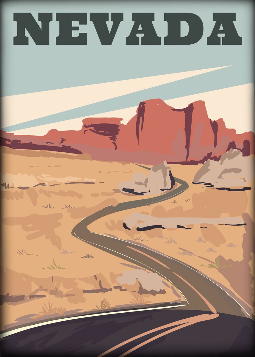 'Nevada' Poster, picture, metal print, paint by Kaye Whitesel | Displate