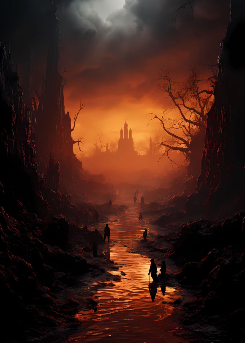 'Hell' Poster, picture, metal print, paint by Johnathen | Displate