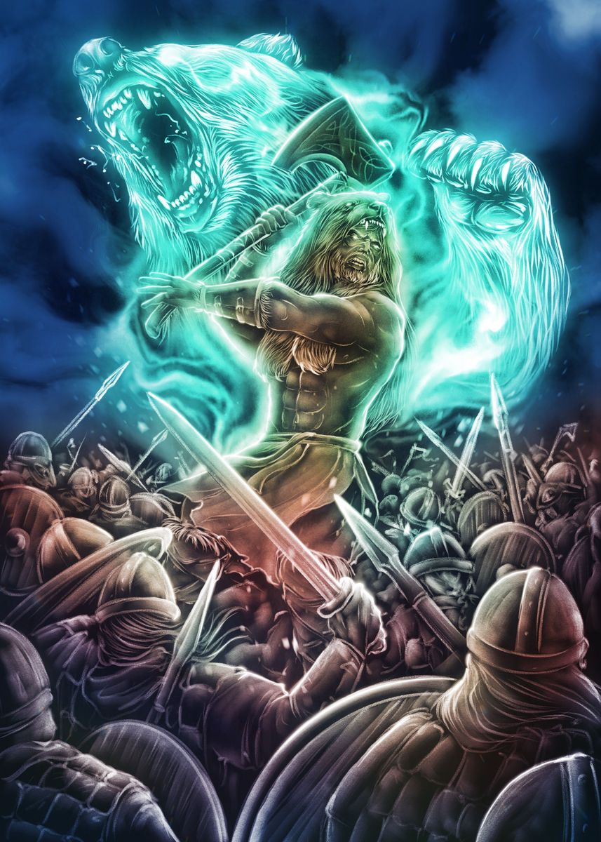 'The Berserkers Rage' Poster, picture, metal print, paint by Einarrs ...