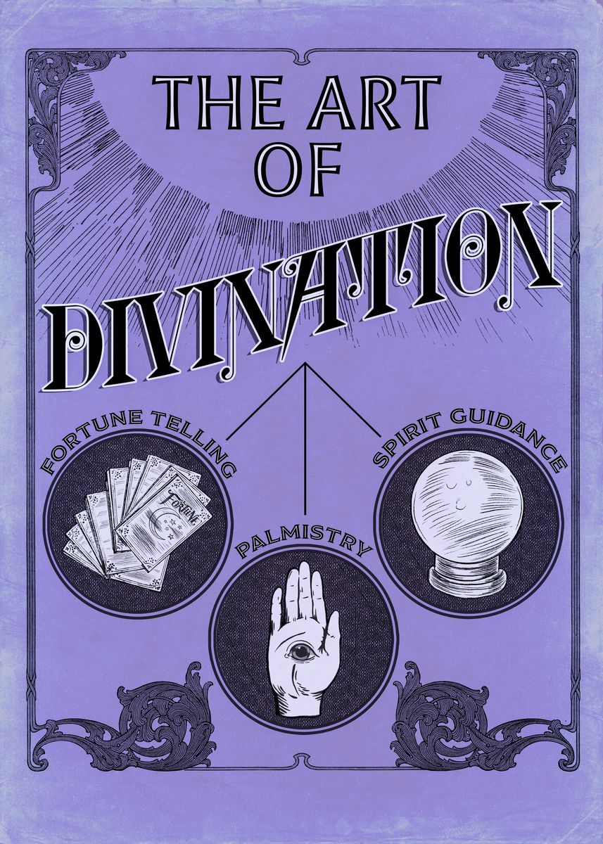 'The art of divination book' Poster by American Vintage | Displate