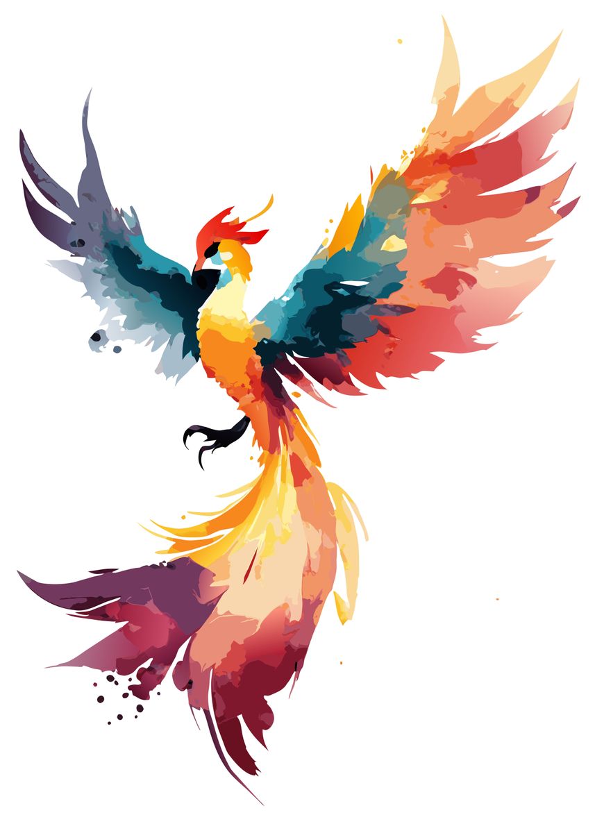'Phoenix' Poster, picture, metal print, paint by Sobalvarro | Displate