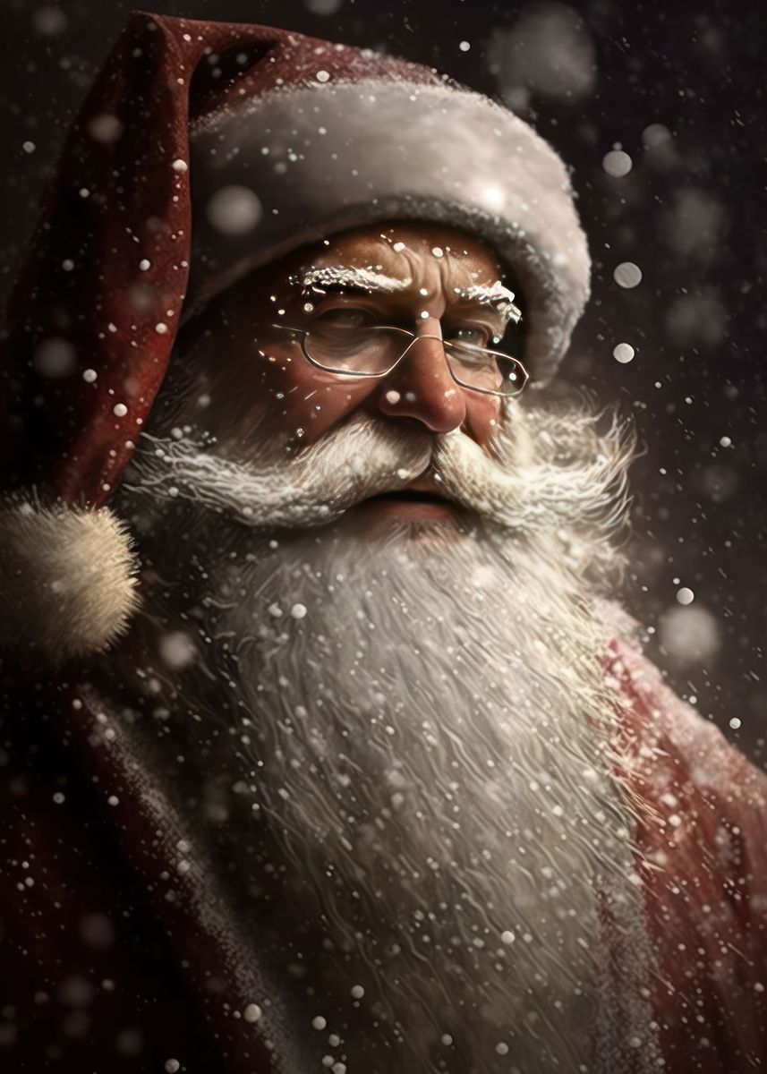 'Santa Claus II' Poster, picture, metal print, paint by JS Art Design ...