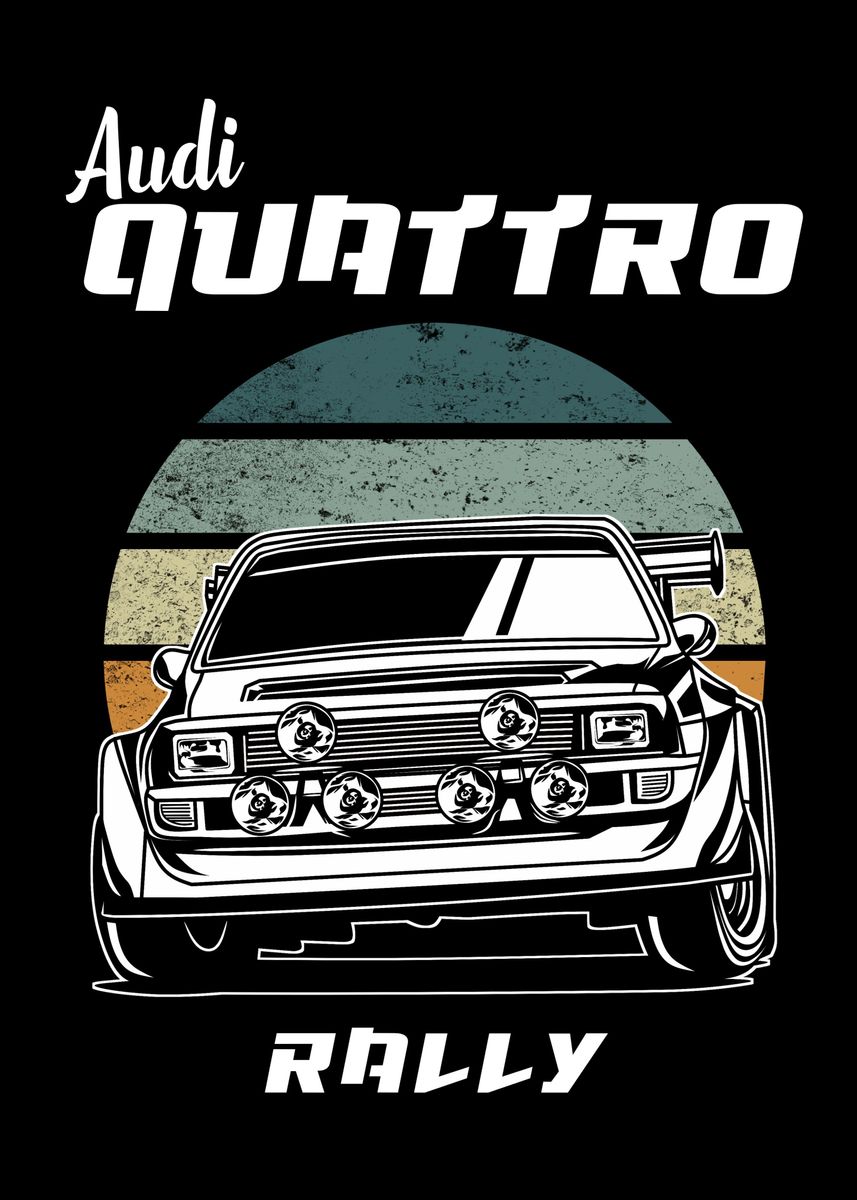 'QUATTRO RALLY CAR' Poster, picture, metal print, paint by The Miracle ...