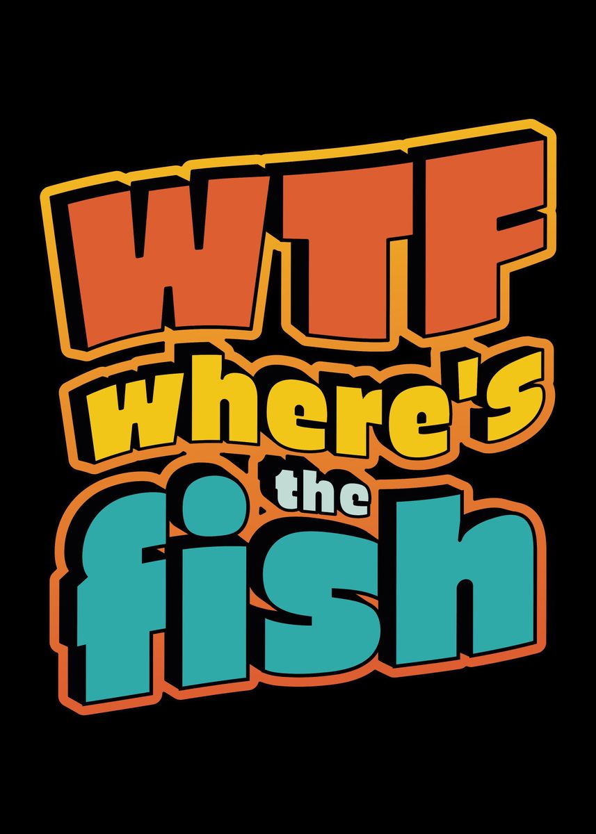 'WTF' Poster, picture, metal print, paint by Adam | Displate