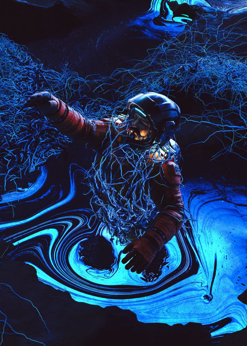 'The Ponds Prey' Poster, picture, metal print, paint by Srabon Arafat | Displate