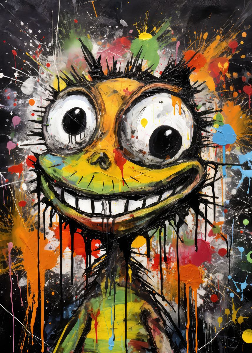 'Gecko Graffiti Street Art ' Poster, picture, metal print, paint by ...