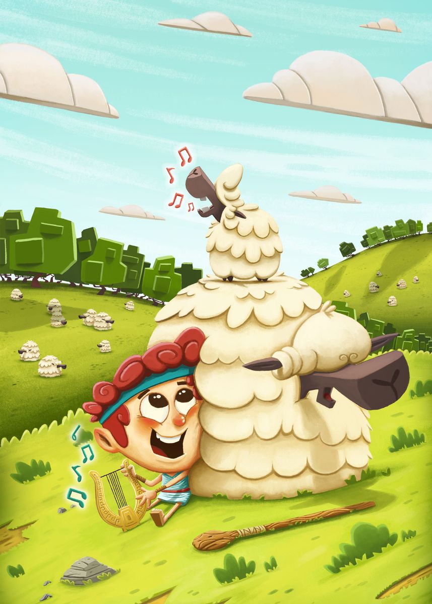 'King David Singing' Poster, picture, metal print, paint by Fito ...