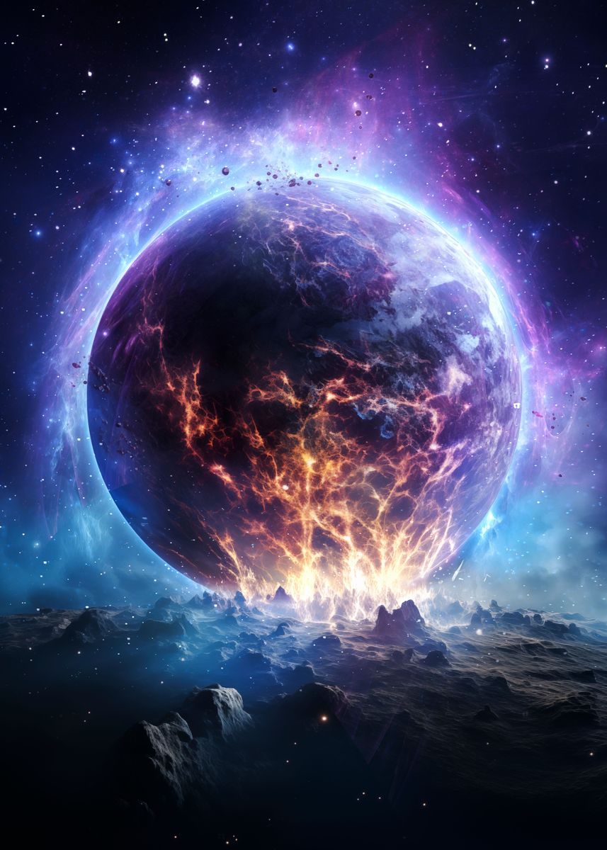 'Cosmic Collapse' Poster, picture, metal print, paint by The creative ...