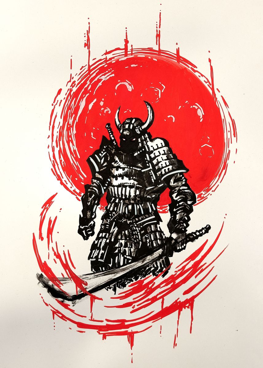'Samurai' Poster, picture, metal print, paint by ZHC CRAFTS | Displate