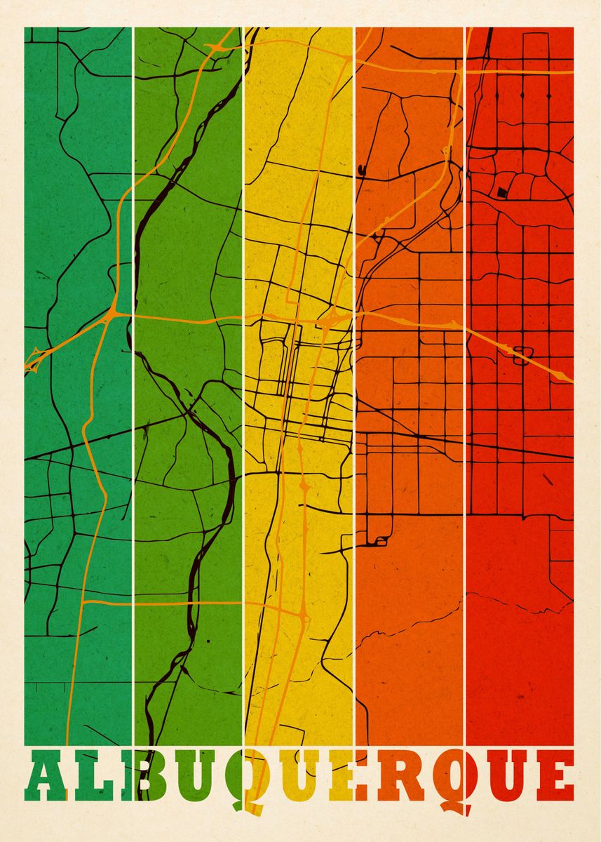 'Albuquerque NM USA' Poster, picture, metal print, paint by Ryan ...