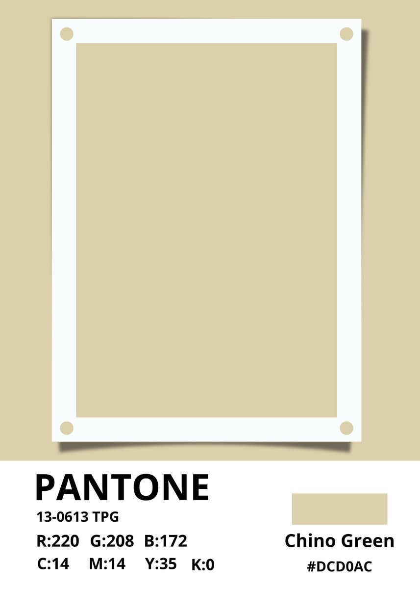 'pantone chino green' Poster, picture, metal print, paint by Tech Manis ...