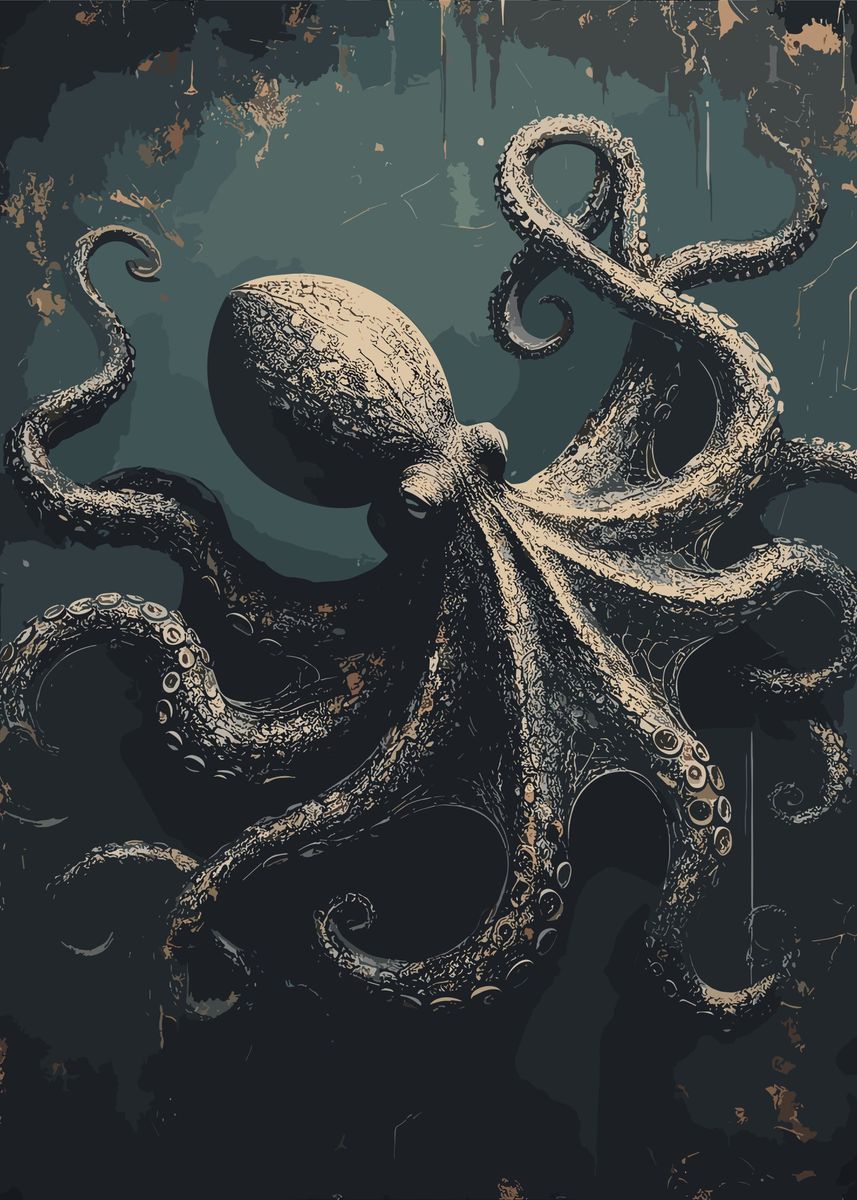 'Mysterious Octopus' Poster by SuperNova | Displate