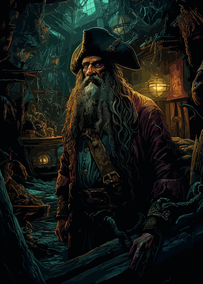 'The Sightless Buccaneer' Poster, picture, metal print, paint by Nasmed ...