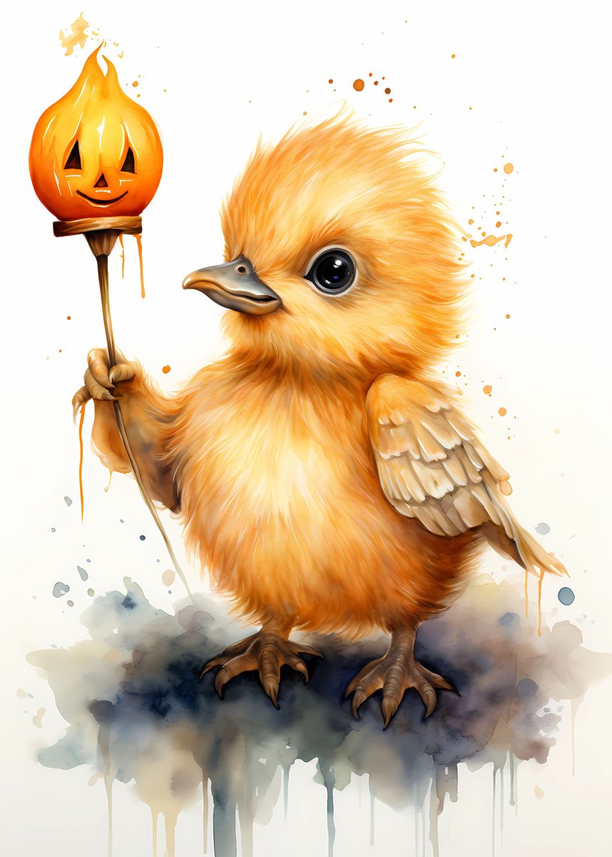 'Duckling 1' Poster, picture, metal print, paint by David Scott | Displate