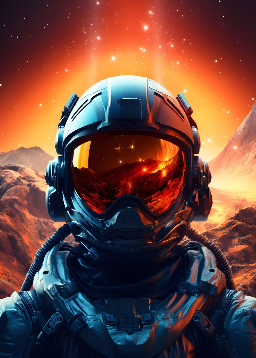 'Spaceman Abstract Deco' Poster, picture, metal print, paint by Amazing ...