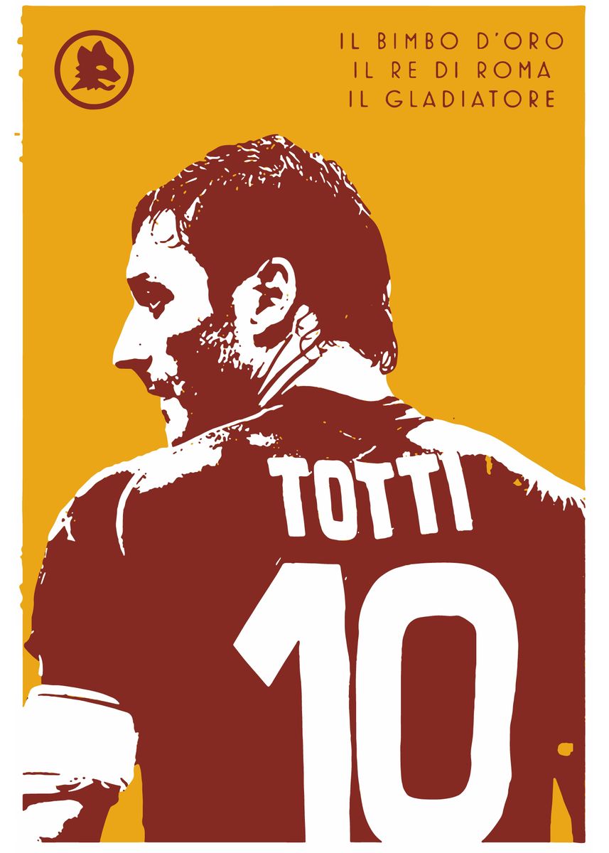 'totti cartoons' Poster, picture, metal print, paint by Aksara ...