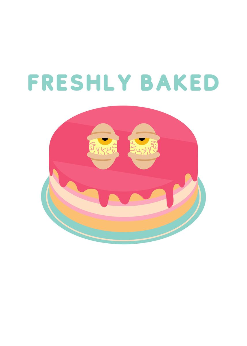 'Freshly Baked' Poster, picture, metal print, paint by Ikjo | Displate