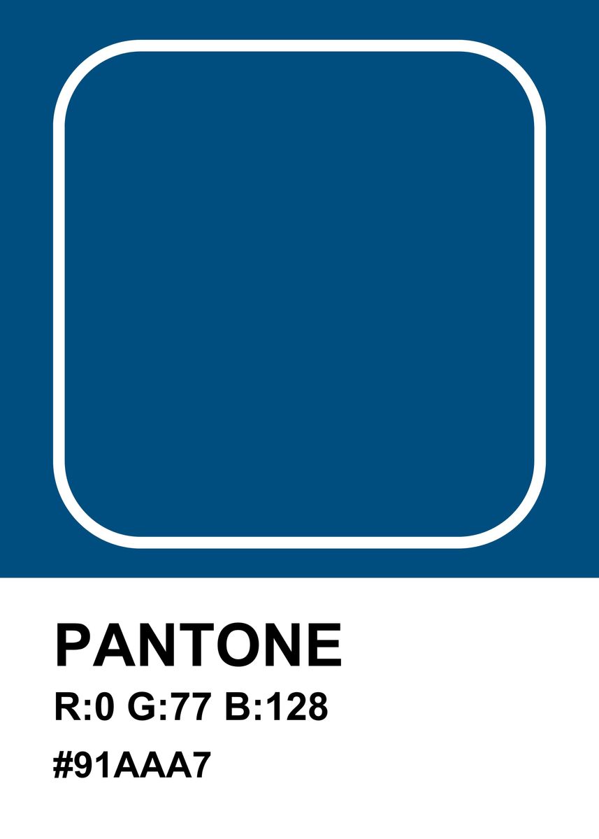 'color pantone blue' Poster, picture, metal print, paint by gani ismail ...