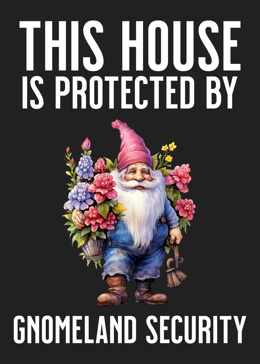 'GNOMELAND BLACK' Poster, picture, metal print, paint by Atomic Chinook ...