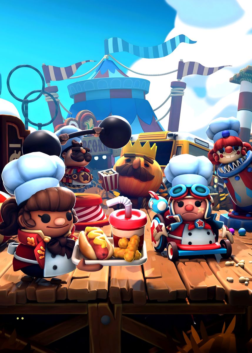 'Overcooked 2 Nexway' Poster, picture, metal print, paint by Lei chan ...