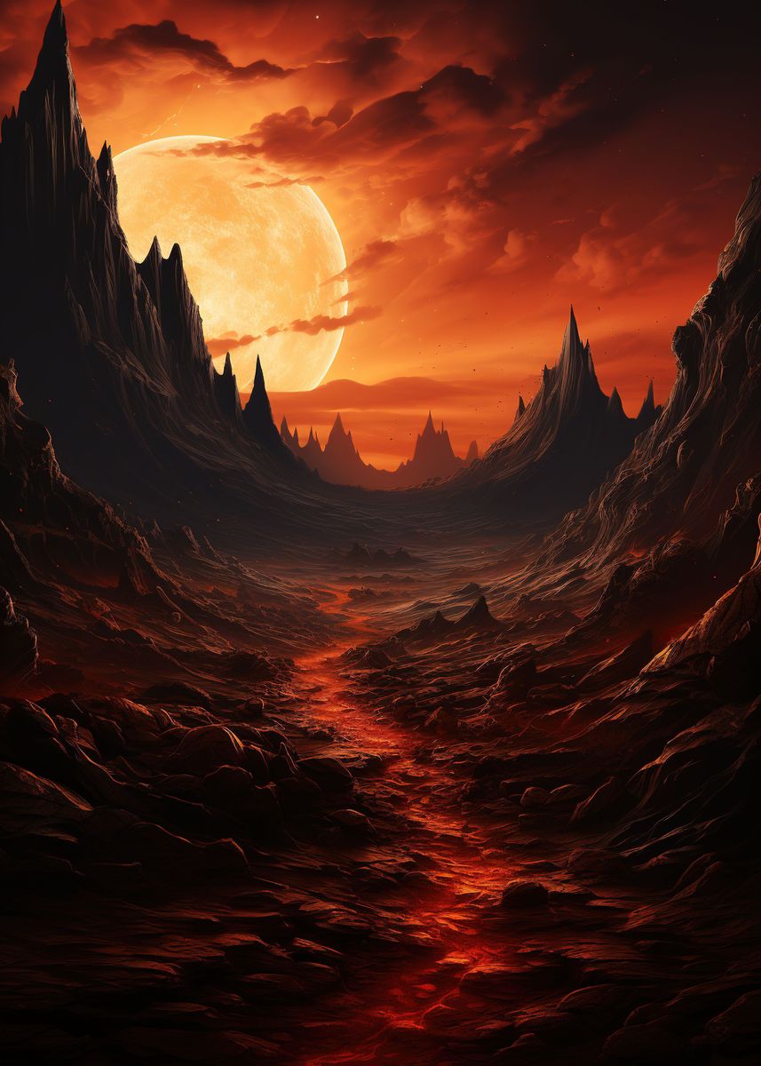 'Dystopia' Poster, picture, metal print, paint by Senja Kolesnyk | Displate