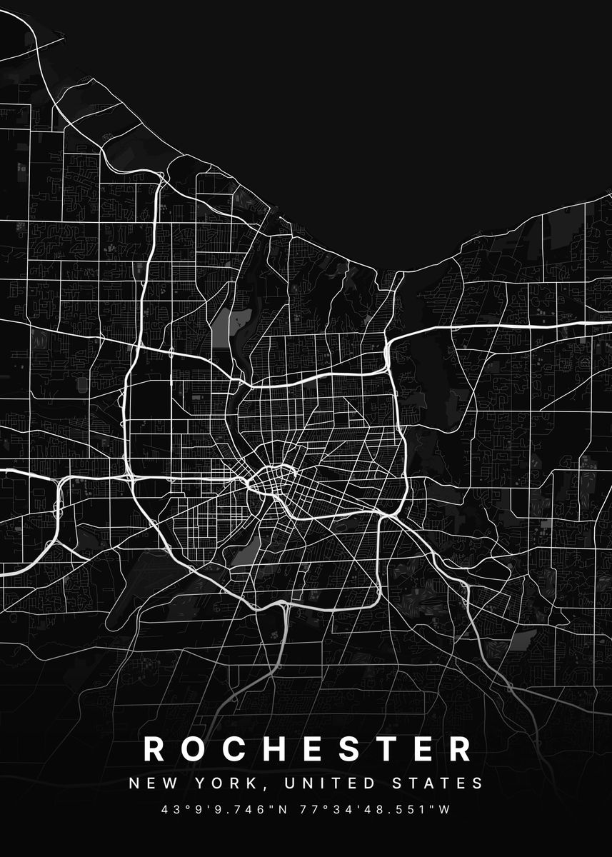 'Rochester New York USA' Poster, picture, metal print, paint by Kemi ...