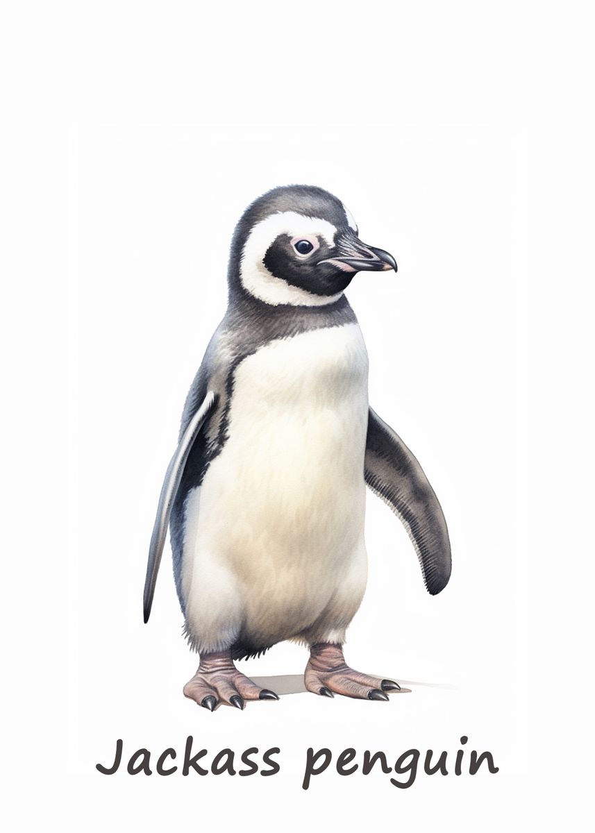 'Jackass Penguin safari' Poster, picture, metal print, paint by Phuong Dong | Displate