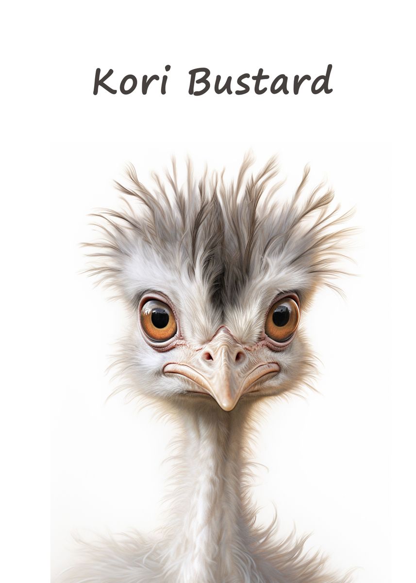 'Kori Bustard Safari' Poster, picture, metal print, paint by Phuong ...