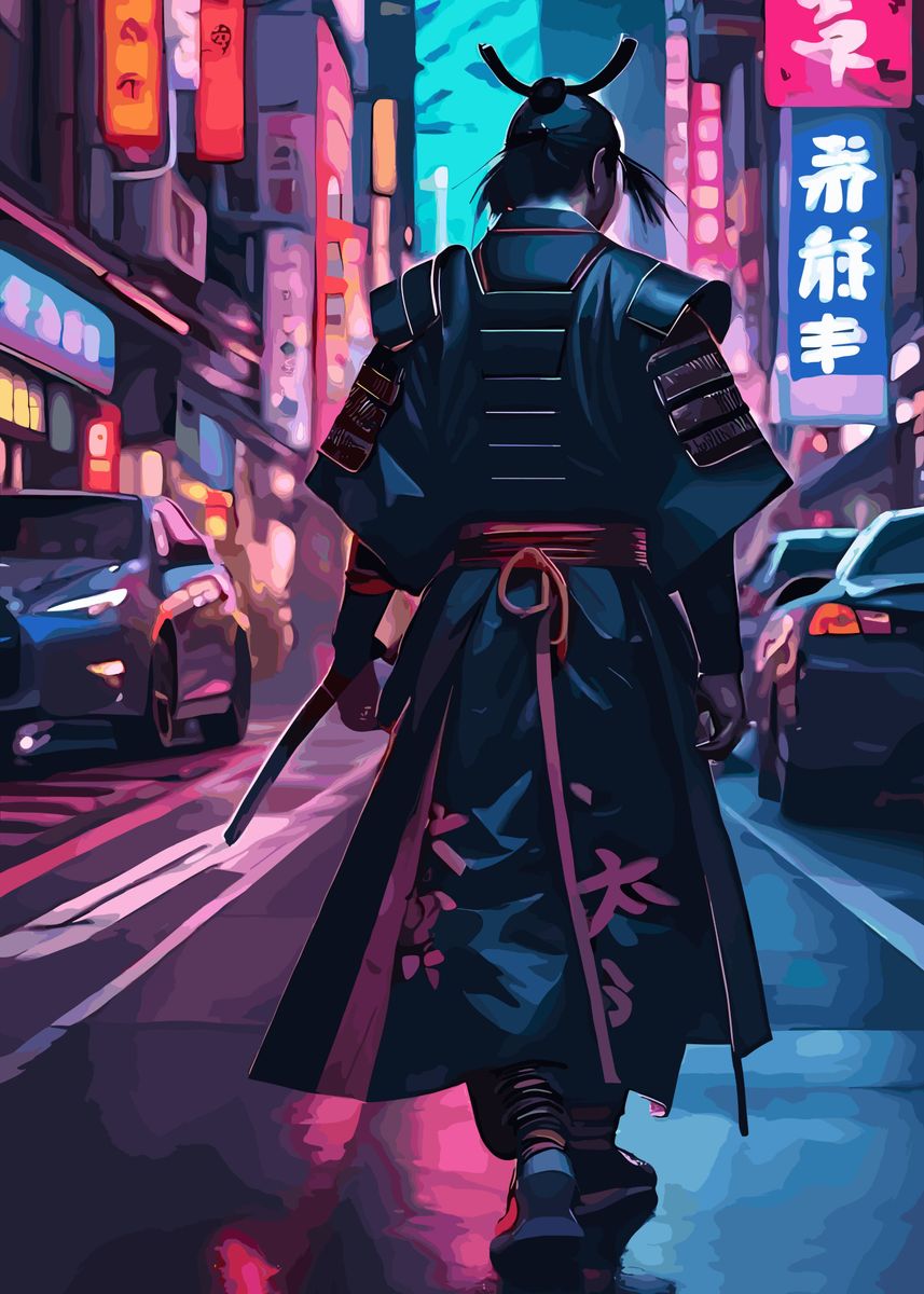 'Japanese Samurai' Poster, picture, metal print, paint by ...