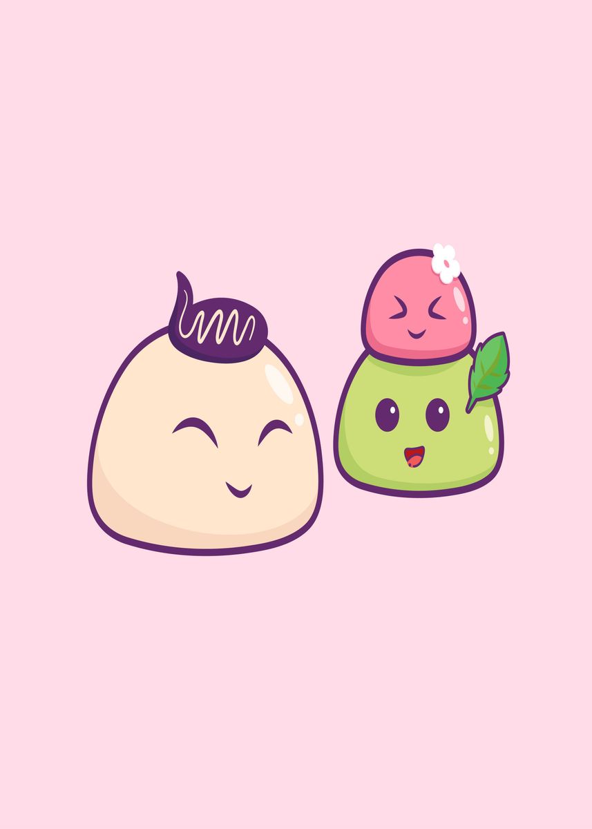 'Cute dango ' Poster, picture, metal print, paint by biliacci | Displate