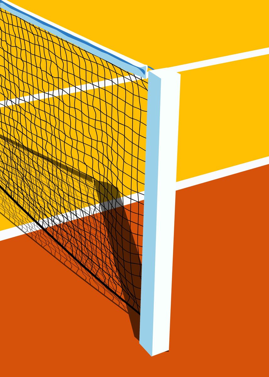 'tennis ball net' Poster, picture, metal print, paint by ilham prayoga ...