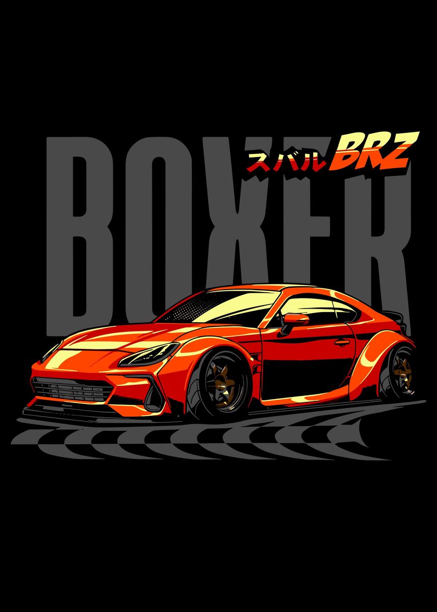 'Brz Subaru' Poster, picture, metal print, paint by Savinda | Displate