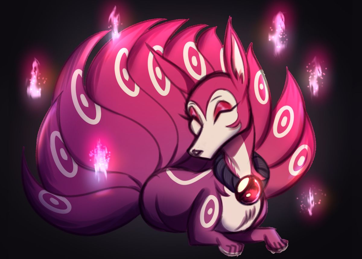 'Ten Tailed Fox' Poster, picture, metal print, paint by Nikki Artz ...