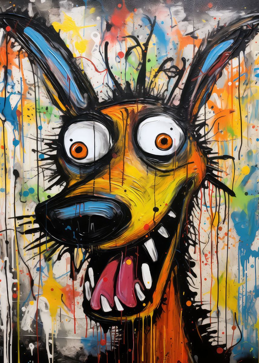 'Urban Art Graffiti Dog ' Poster, picture, metal print, paint by ...