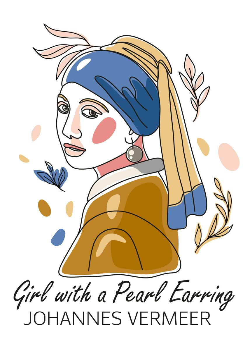 'Girl with a Pearl Earring' Poster, picture, metal print, paint by ...