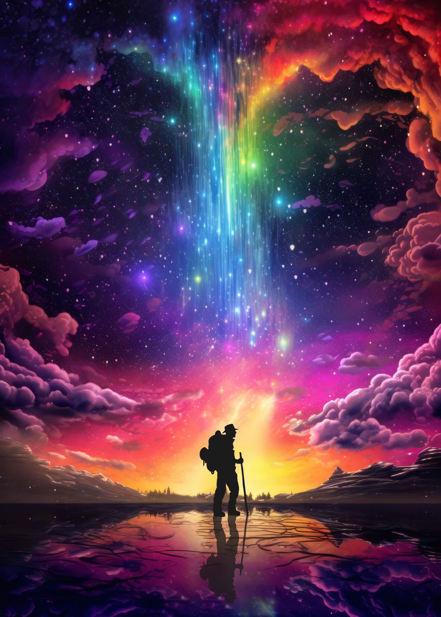 'Hiking The Alien World' Poster, picture, metal print, paint by Craig ...