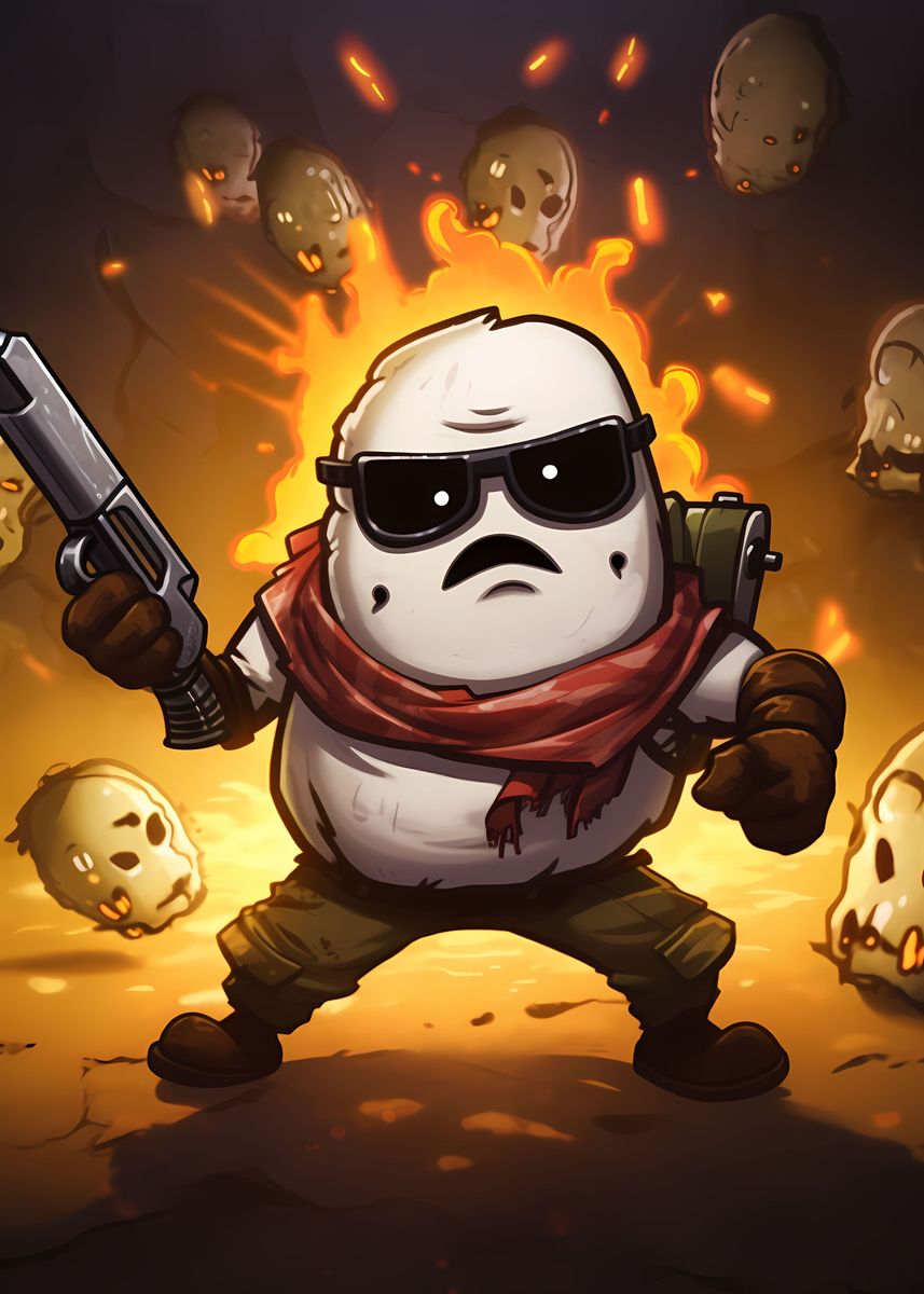 'Brotato video game Gaming' Poster, picture, metal print, paint by ...