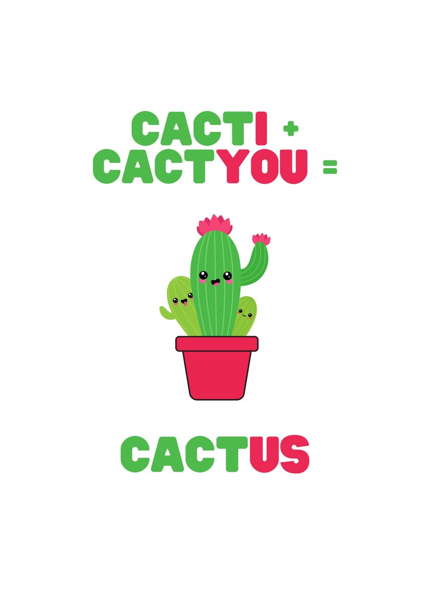 'Cacti And Cactus' Poster, picture, metal print, paint by Ikjo | Displate