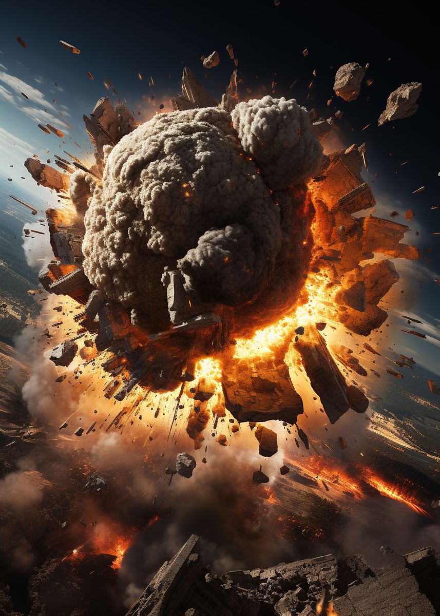 'Cosmic Warfare' Poster, picture, metal print, paint by Senja Kolesnyk ...