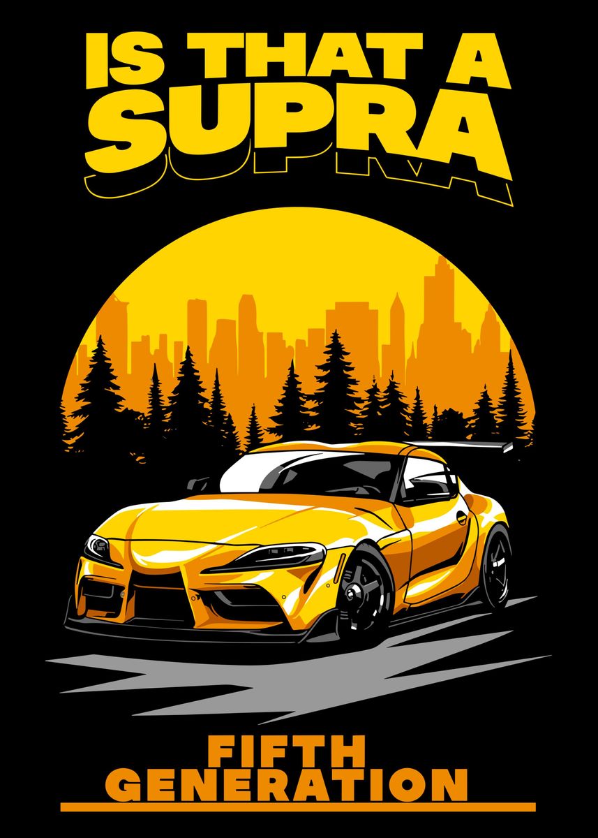'Supra Mk5' Poster, picture, metal print, paint by Savinda | Displate
