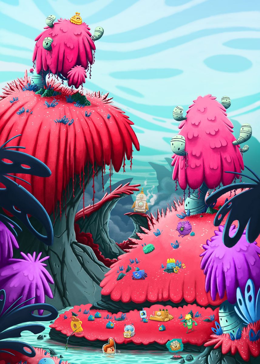 'Monster Planet' Poster, picture, metal print, paint by Fito Grafito | Displate