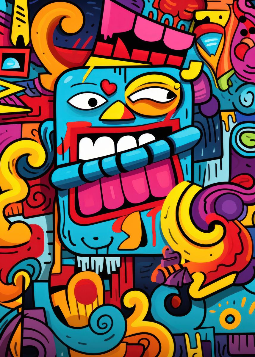 'Wacky Graffiti Art' Poster, picture, metal print, paint by urbanbuzz ...